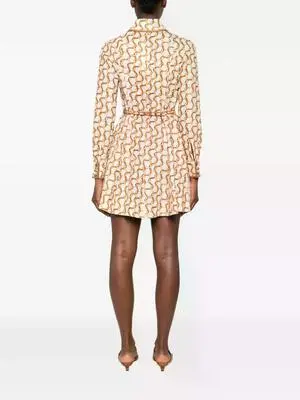Zimmermann Belted Chain-print Mini Dress