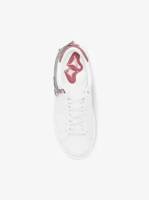 Michael Kors Dottie Embellished Leather Platform Sneaker