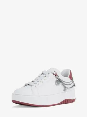 Michael Kors Dottie Embellished Leather Platform Sneaker