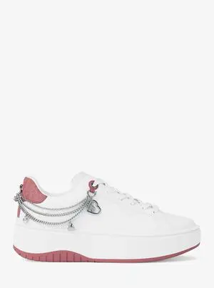 Michael Kors Dottie Embellished Leather Platform Sneaker
