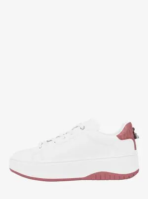 Michael Kors Dottie Embellished Leather Platform Sneaker