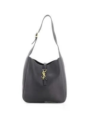 Saint Laurent Supple Leather Small Hobo Bag - Black