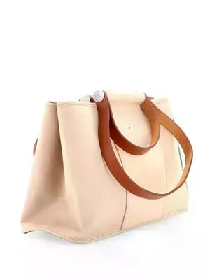Hermès Cabag Elan Toile And Leather 39 Tote Bag - Neutrals