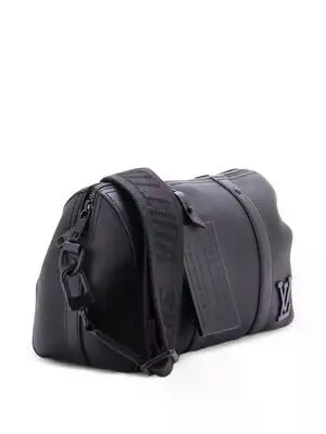 LOUIS VUITTON Limited Edition Aerogram Leather City Keepall Bag - Black