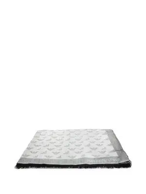 Emporio Armani Fringed Scarf - Grey