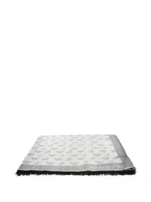 Emporio Armani Fringed Scarf - Grey