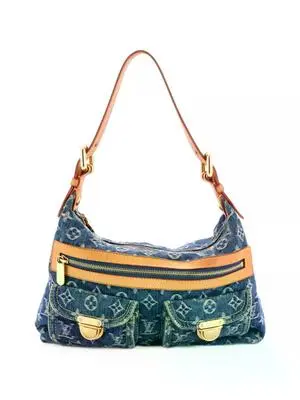 LOUIS VUITTON Baggy Handbag Denim Pm Hobo Bag