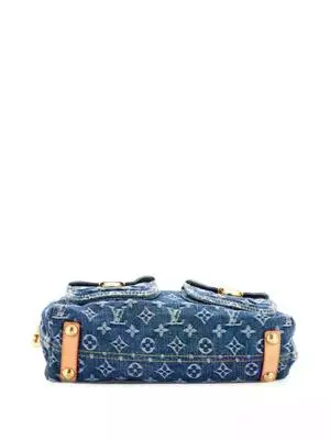 LOUIS VUITTON Baggy Handbag Denim Pm Hobo Bag