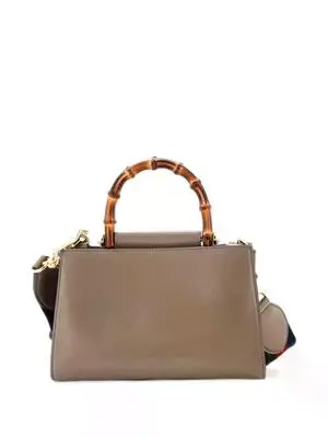 Gucci Nymphaea Top Handle Leather Mini Satchel - Neutrals