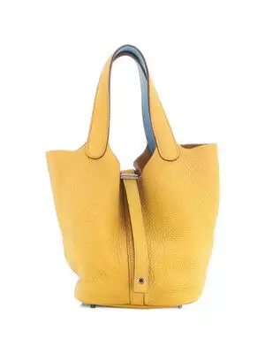 Hermès Eclat Picotin Lock Bag Clemence Pm Tote Bag - Blue