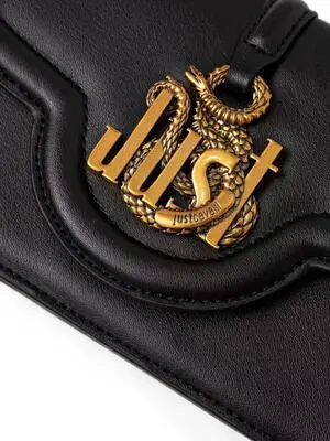 Just Cavalli Snake-plaque Chain-link Clutch Bag