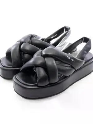 Prada 2000s Padded Crossover Sandals