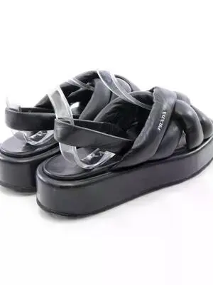 Prada 2000s Padded Crossover Sandals