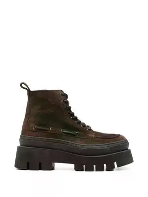 SUMMERY COPENHAGEN Suede Platform Ankle Boots