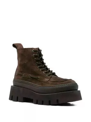 SUMMERY COPENHAGEN Suede Platform Ankle Boots