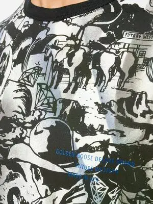 GOLDEN GOOSE Printed Fitted T-shirt