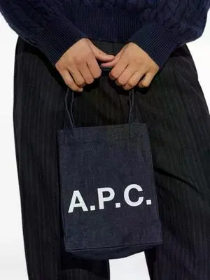 A.p.c. Logo-print Denim Tote Bag