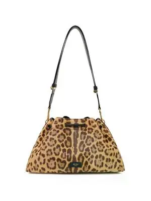 JIMMY CHOO Cinch Leopard-print Shoulder Bag