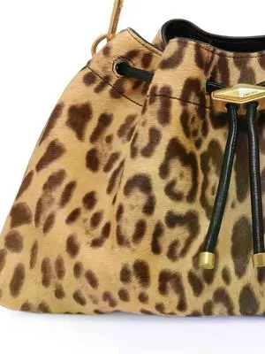 JIMMY CHOO Cinch Leopard-print Shoulder Bag