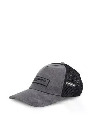 Karl Lagerfeld Logo-patch Mesh-panel Baseball Cap - Grey