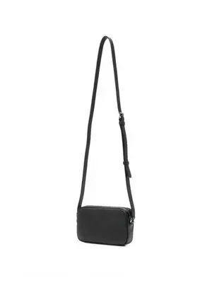 Valentino Garavani Vlogo Signature Leather Shoulder Bag - Black