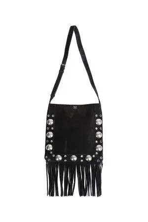 Valentino Garavani Nellcôte Suede Cross-body Bag - Black