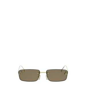 Fendi Rectangular Frame Sunglasses - Gray