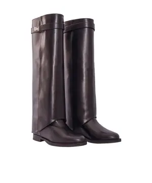 VIA ROMA 15 Buckle Detailed Round Toe Boots