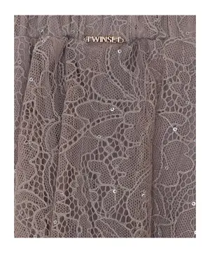 TWINSET Lace And Sequin Mini Skirt
