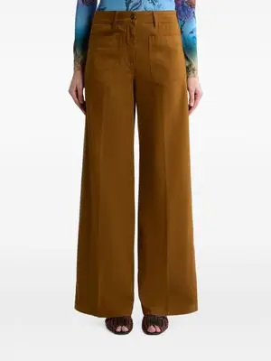 Etro Flared Denim Jeans With Pegaso Buttons