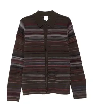 Paul Smith Long-sleeved Knitted Cardigan - Red
