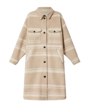 Isabel Marant Étoile Djila Striped Coat - Sand