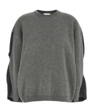 NUDE Two-tone Sleeve Sweater - Gray