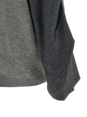 NUDE Two-tone Sleeve Sweater - Gray