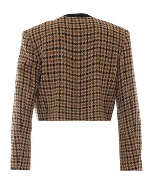 TWINSET Check Bouclé Spencer Jacket