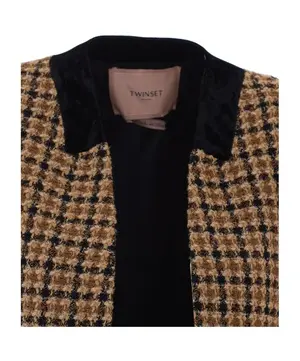 TWINSET Check Bouclé Spencer Jacket