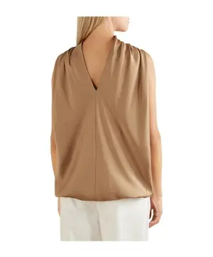 Simkhai Gathered Turtleneck Cape Top