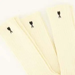 AMI Paris De Coeur Ribbed Socks