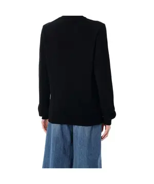 Play Comme Des Garcon Comme Des Garçons Play Heart Patch V-neck Jumper