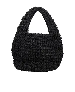 J.W.ANDERSON Jw Anderson Logo Charm Popcorn Large Basket Bag - Black
