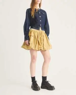 Dr. Martens Buzz 5-eye Croc Embossed Leather Shoes