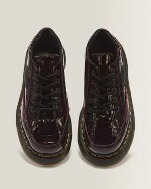 Dr. Martens Buzz 5-eye Croc Embossed Leather Shoes