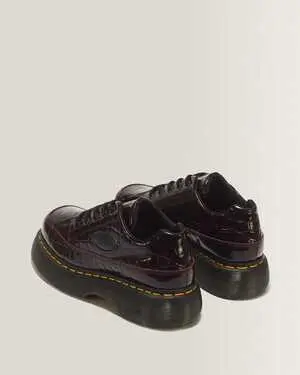 Dr. Martens Buzz 5-eye Croc Embossed Leather Shoes