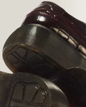 Dr. Martens Buzz 5-eye Croc Embossed Leather Shoes