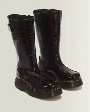 Dr. Martens Buzz Hi Croc Emboss Leather Boots