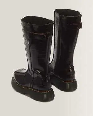 Dr. Martens Buzz Hi Croc Emboss Leather Boots