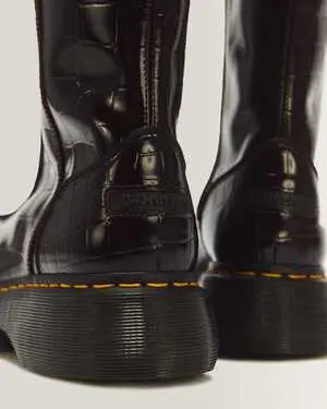 Dr. Martens Buzz Hi Croc Emboss Leather Boots