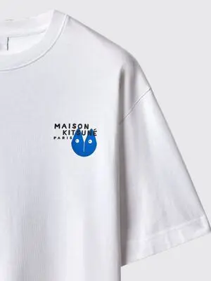 Maison Kitsuné Graphic Print Contrast Logo Cotton T-shirt