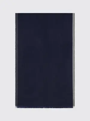 Brunello Cucinelli Scarf In A Fine Wool And Cashmere Blend - Blue