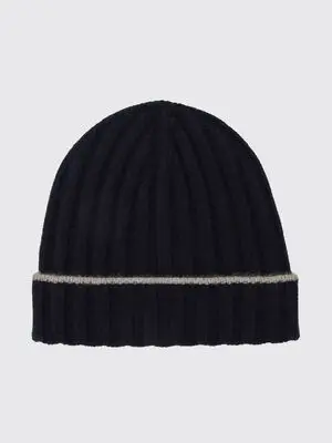 Brunello Cucinelli Rib-knit Pure Cashmere Beanie Blue